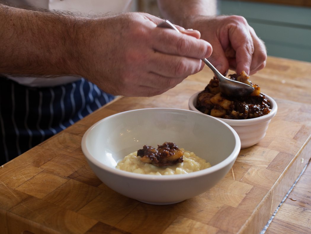 Rice pudding with pear and prune compote | Kidney Care UK