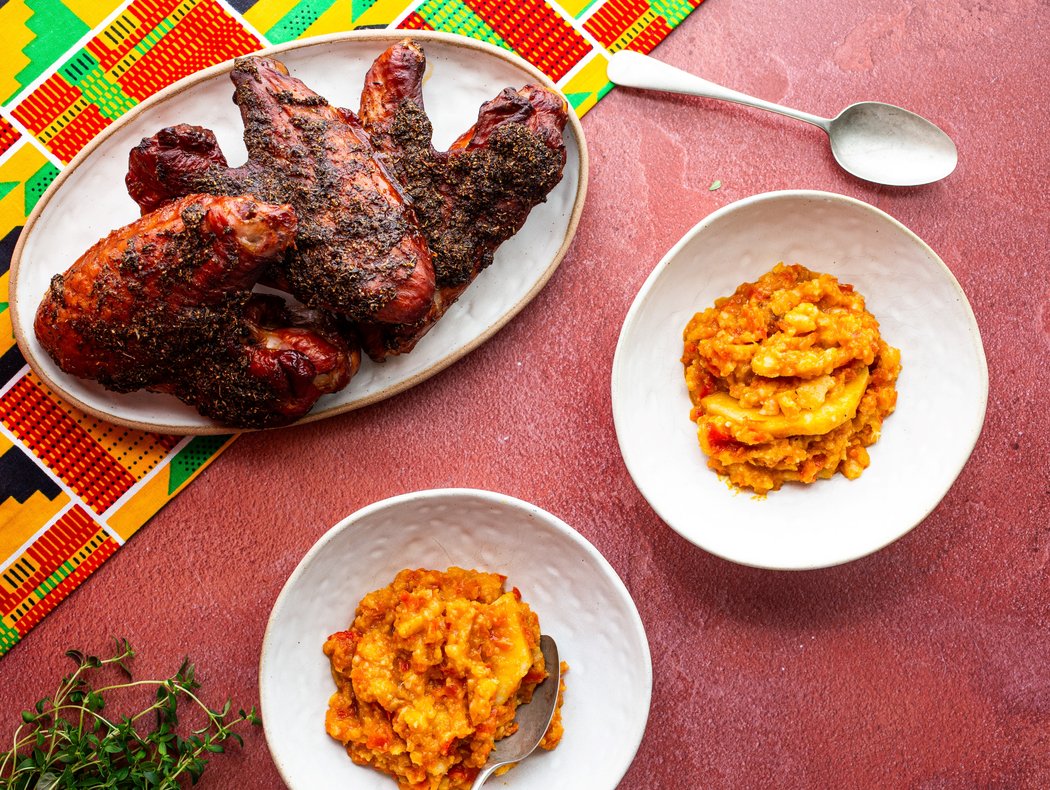 Yam potage with crispy turkey wings | Kidney Care UK